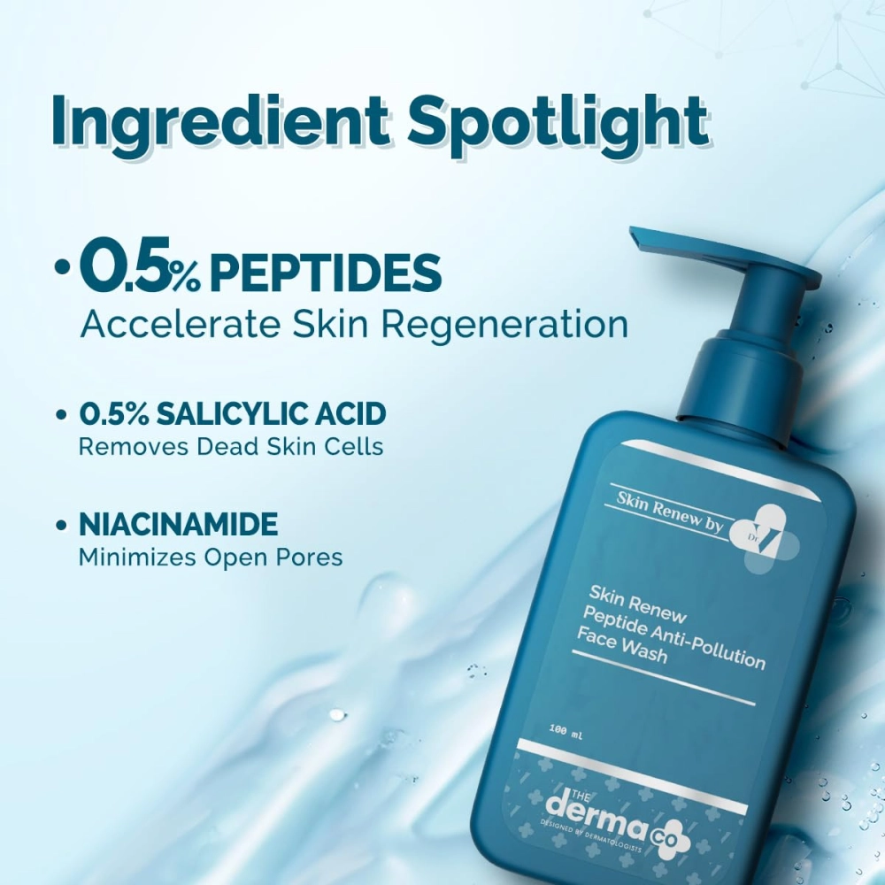 Buy The Derma Co. Skin Renew Peptide Anti-Pollution Face Wash 100 ml in ...