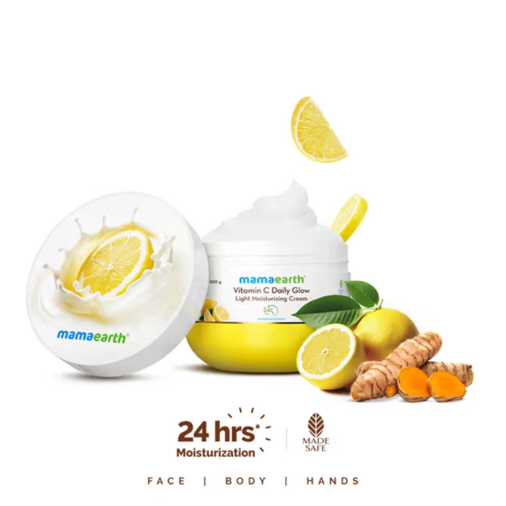 Buy Mamaearth Vitamin C Daily Glow Light Moisturizing Cream with ...